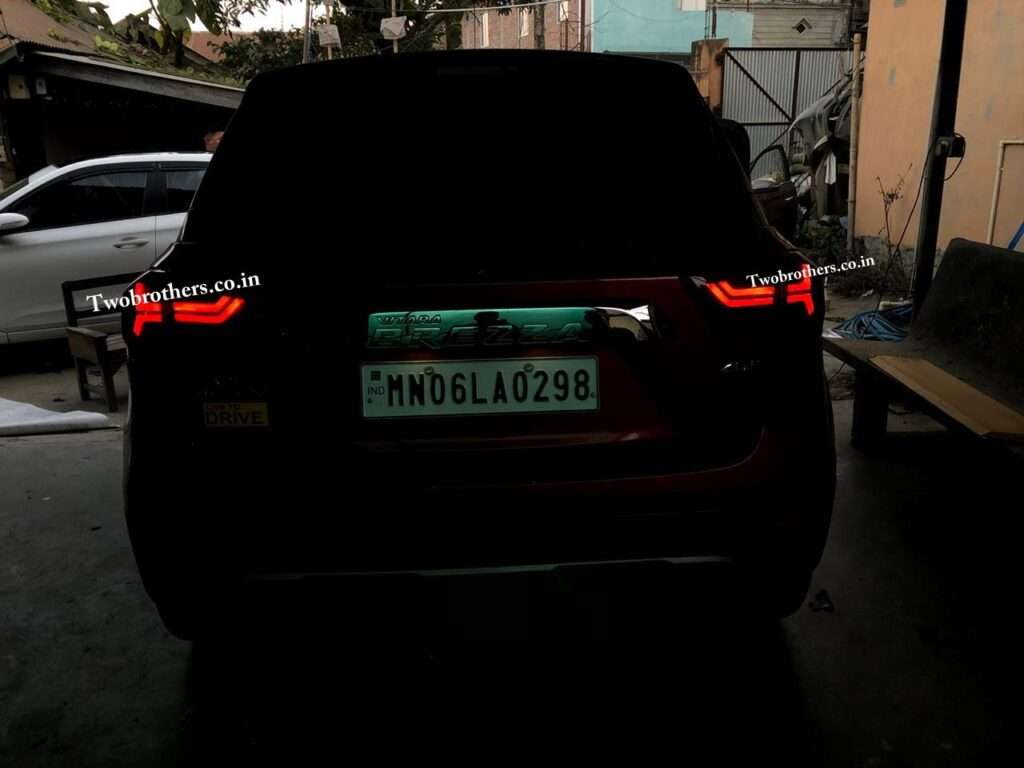 BREZZA AUDI STYLE LED TAIL LIGHTS - Car Projector DRL Headlights and ...