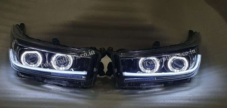 Innova Crysta Dual Square Projector With Bmw Angle Eyes with New Audi ...