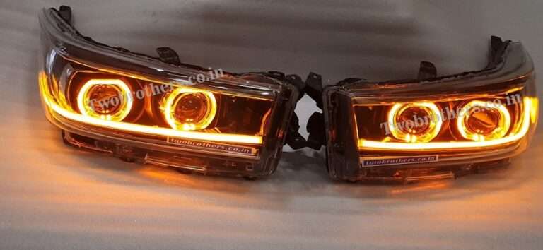 Innova Crysta Dual Square Projector With Bmw Angle Eyes with New Audi ...