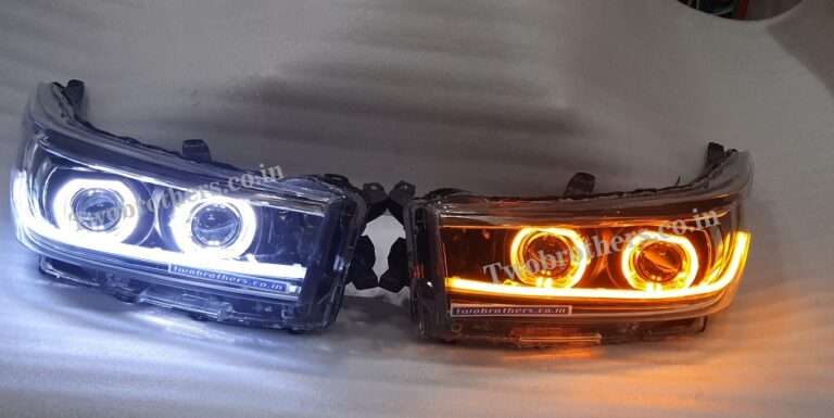 Innova Crysta Dual Square Projector With Bmw Angle Eyes with New Audi ...