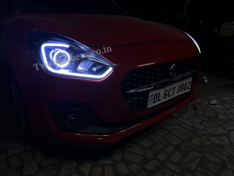 NEW SWIFT / DESIRE PROJECTOR HEADLIGHTS WITH AUDI STYLE DRL V1 - Car ...