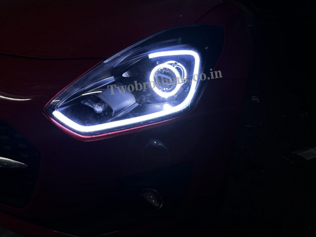 NEW SWIFT / DESIRE PROJECTOR HEADLIGHTS WITH AUDI STYLE DRL V1 - Car ...
