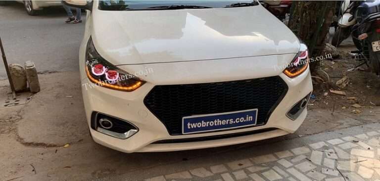 NEW VERNA FLUIDIC DUAL PROJECTOR HEADLIGHTS WITH ULTRA MATRIX DRL WITH ...