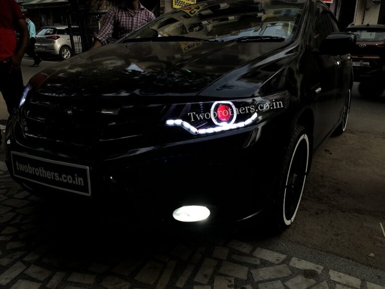Old Honda City iVtech Square Projector Headlights with Red Demon Eyes ...
