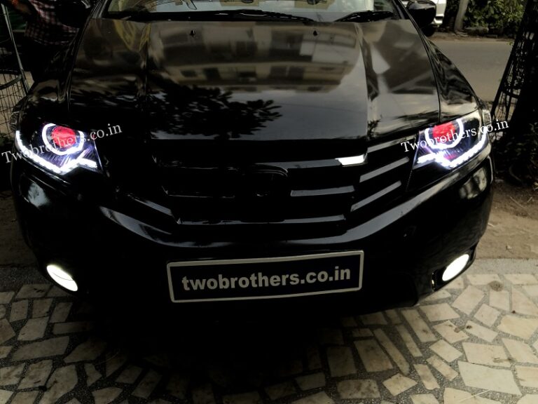 Old Honda City iVtech Square Projector Headlights with Red Demon Eyes ...