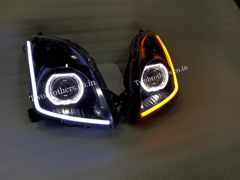 OLD SWIFT / DESIRE SQUARE PROJECTOR HEADLIGHTS WITH AUDI STYLE DRL ...