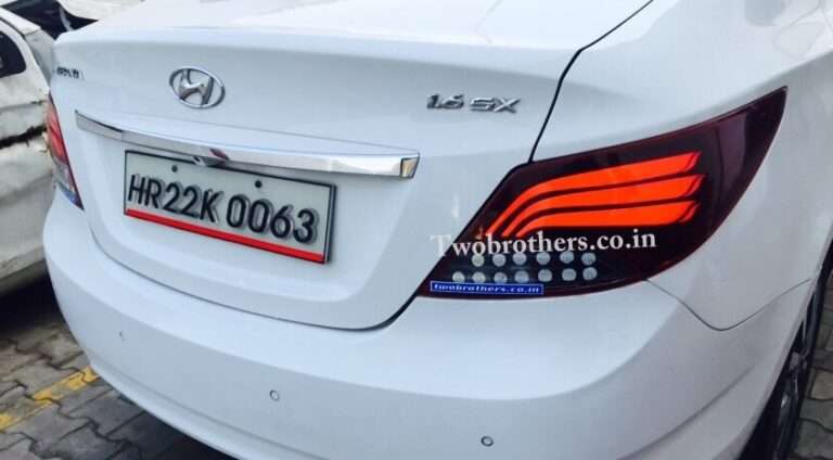 VERNA FLUIDIC 4S BMW STYLE LED TAIL LIGHTS V2 - Car Projector DRL ...