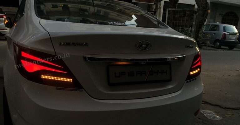 VERNA FLUIDIC 4S MERC STYLE LED TAIL LIGHTS - Car Projector DRL ...