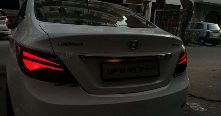 VERNA FLUIDIC 4S MERC STYLE LED TAIL LIGHTS - Car Projector DRL ...