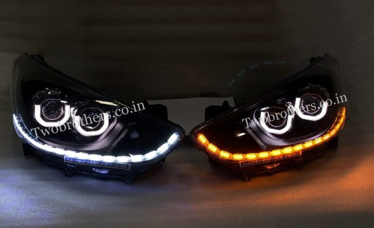 Verna Fluidic Dual U Shape Projector Headlights with Ultra Matrix DRL ...