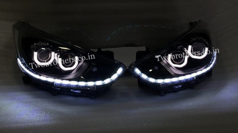 Verna Fluidic Dual U Shape Projector Headlights with Ultra Matrix DRL ...