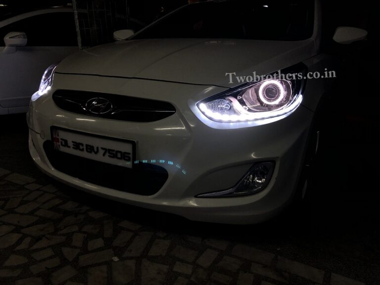 VERNA FLUIDIC PROJECTOR HEADLIGHTS WITH Matrix DRL - Car Projector DRL ...