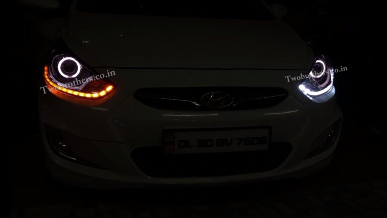 VERNA FLUIDIC PROJECTOR HEADLIGHTS WITH Matrix DRL - Car Projector DRL ...