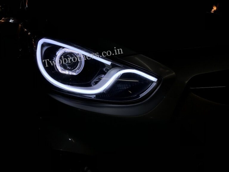 Verna Fluidic Projector Headlights with Audi Style DRL V2 - Car ...
