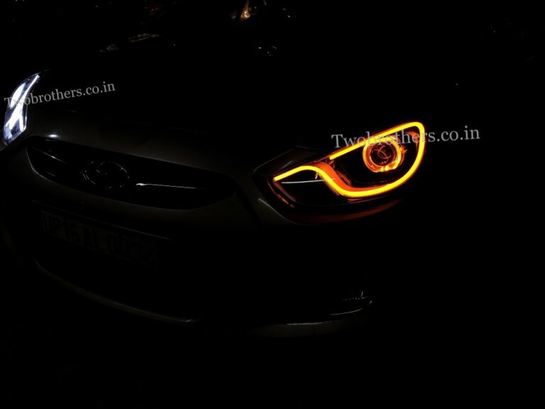 Verna Fluidic Projector Headlights with Audi Style DRL V2 - Car ...