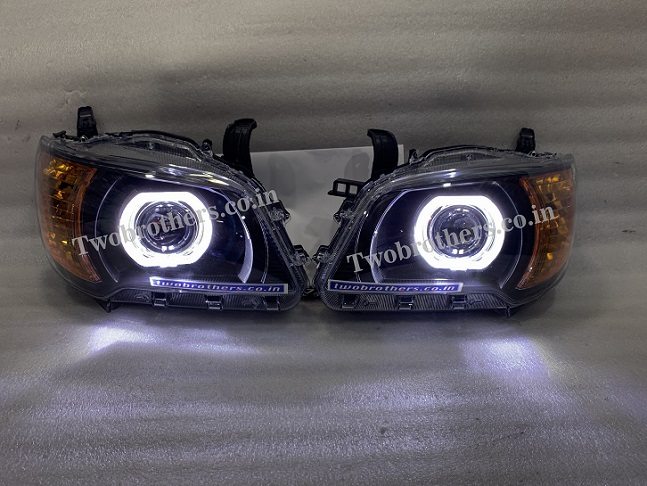 Old Alto K10 Square Projector Headlights with Bmw Angle Eyes – Car ...